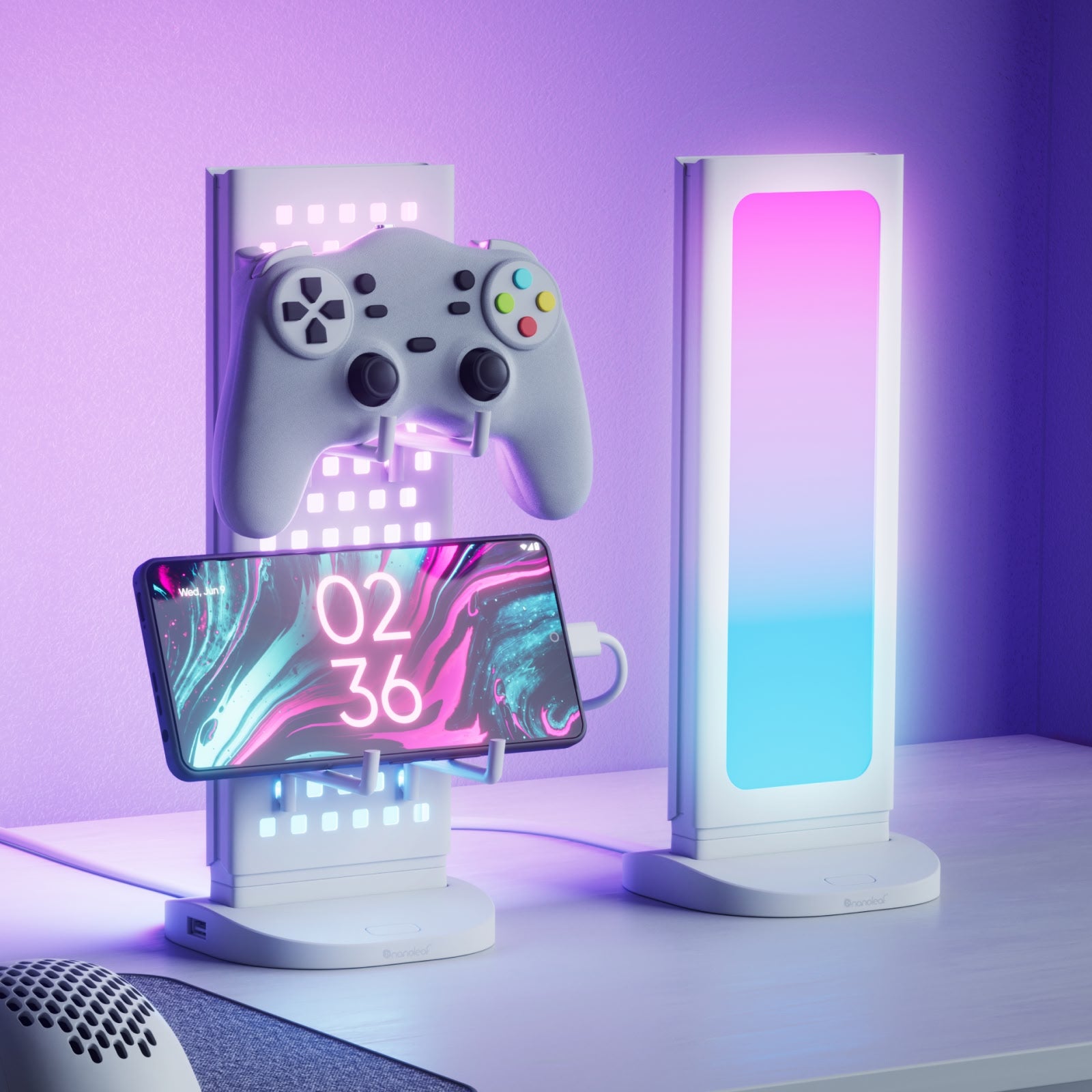 Nanoleaf Pegboard Desk Dock (2 Pack) | RGB Gaming & Desk Accessories ...